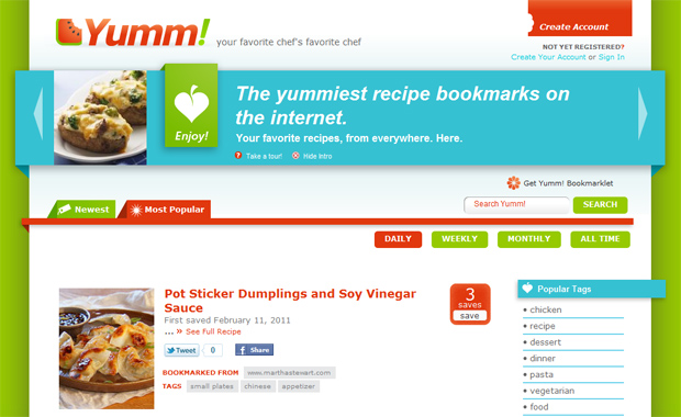 Yumm! – Delicious Recipe Bookmarks - The All My Faves Blog
