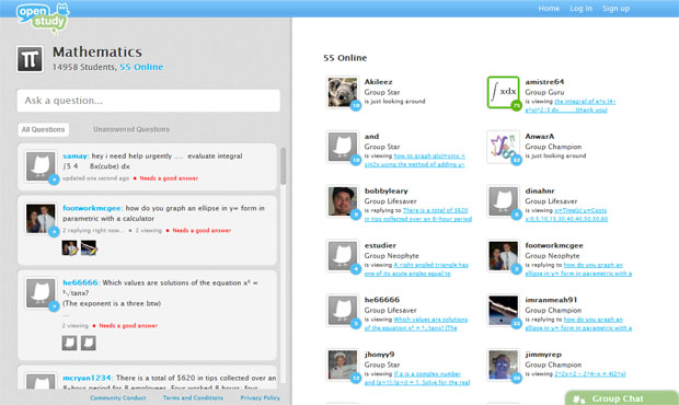 OpenStudy – Find an Online Tutor or Serve as One to Other Students