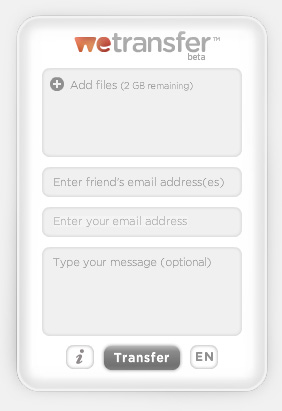 WeTransfer -A free large digital files transferring platform